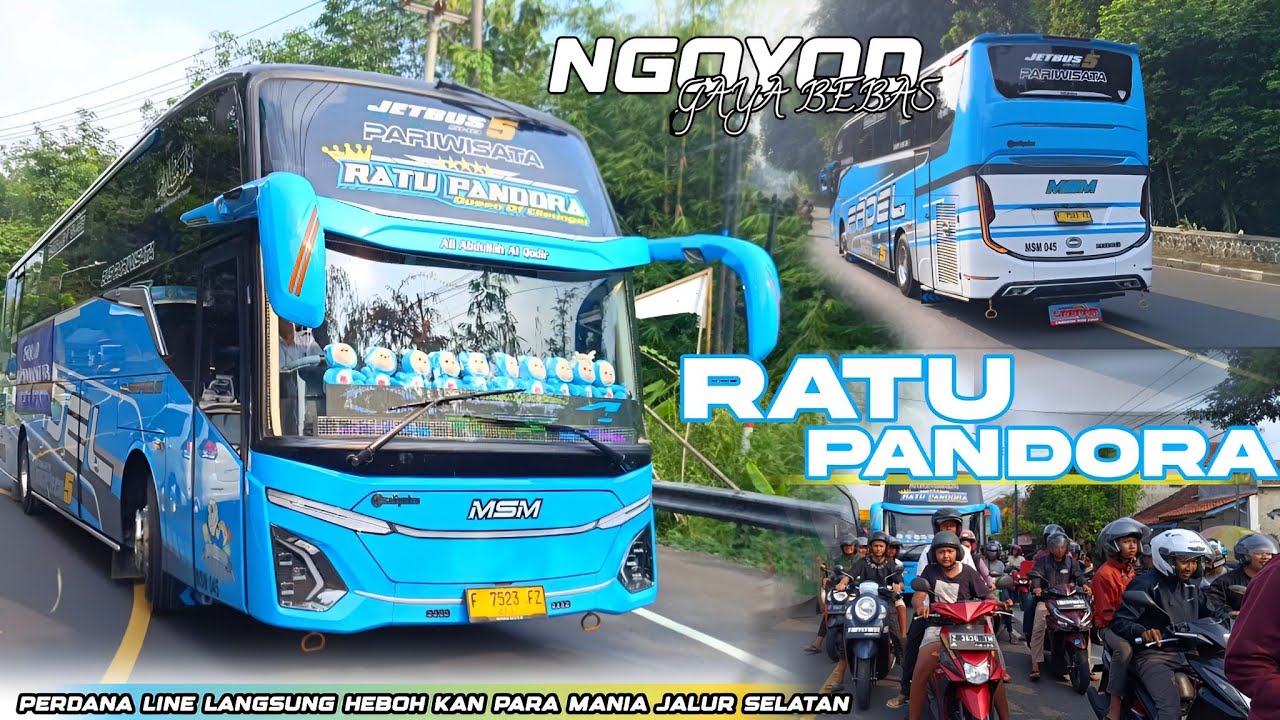 FULL TELOLET BASURI ||BUS FADEL RATU PANDORA PERDANA LINE GEMPARKAN ...