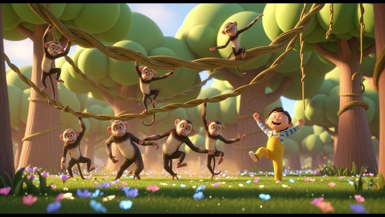 The Dancing Monkeys in the Jungle | Fun Nursery Rhymes and Kids Songs ...
