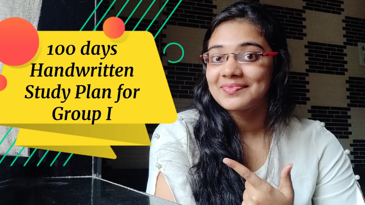 Handwritten Study Plan for Group I - November 2020 | 100 days Plan ...