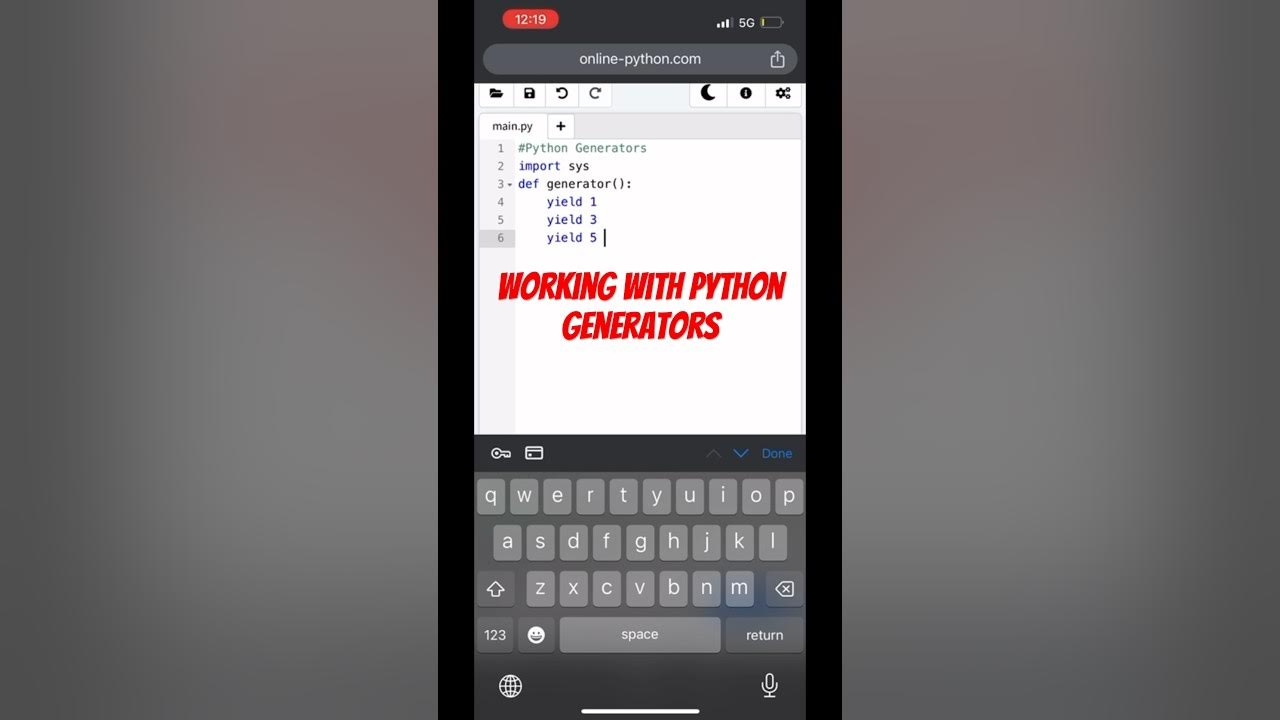 Python Programming: Python Generators #coding #python #shorts - YouTube