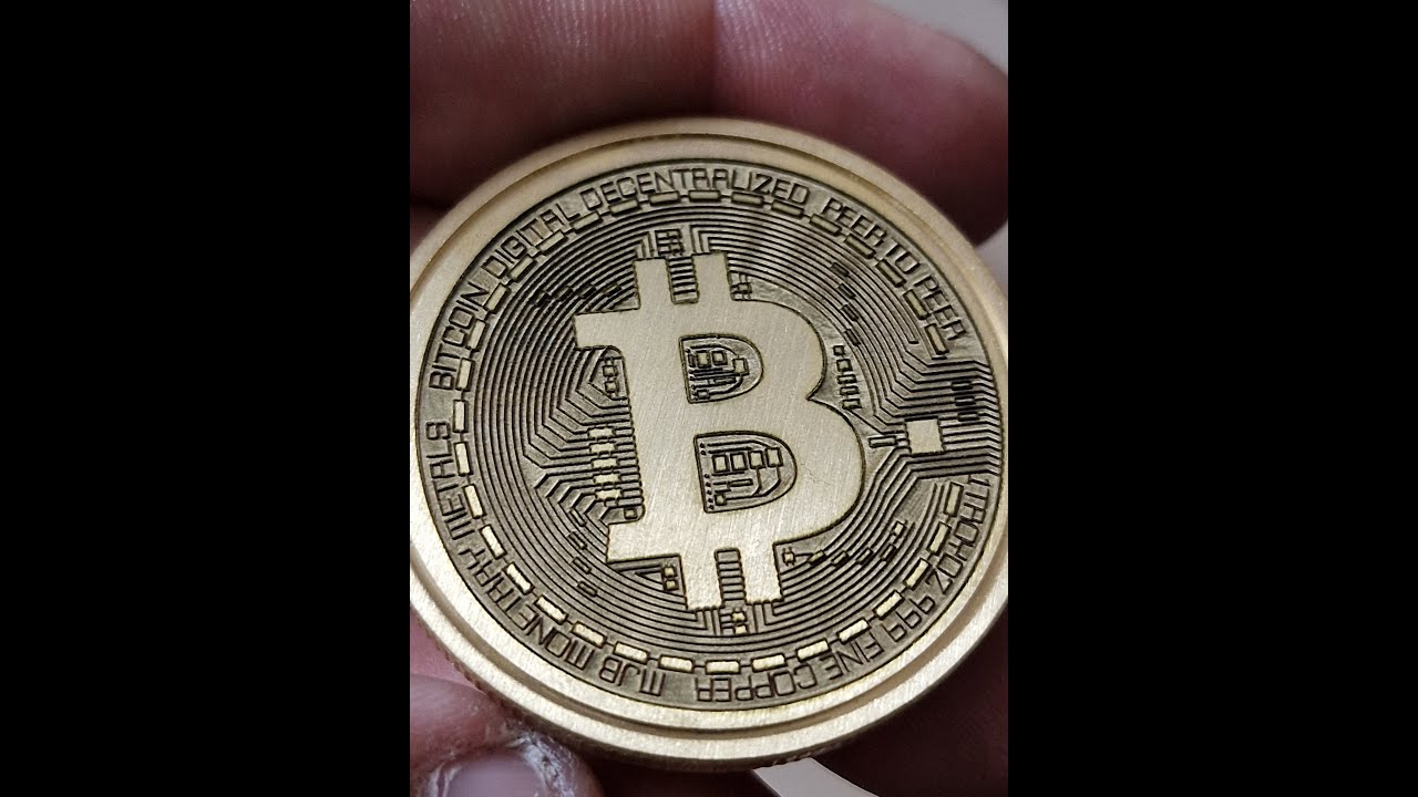 Deep engrave on the em-smart 20w raycus fiber laser - bitcoin - YouTube