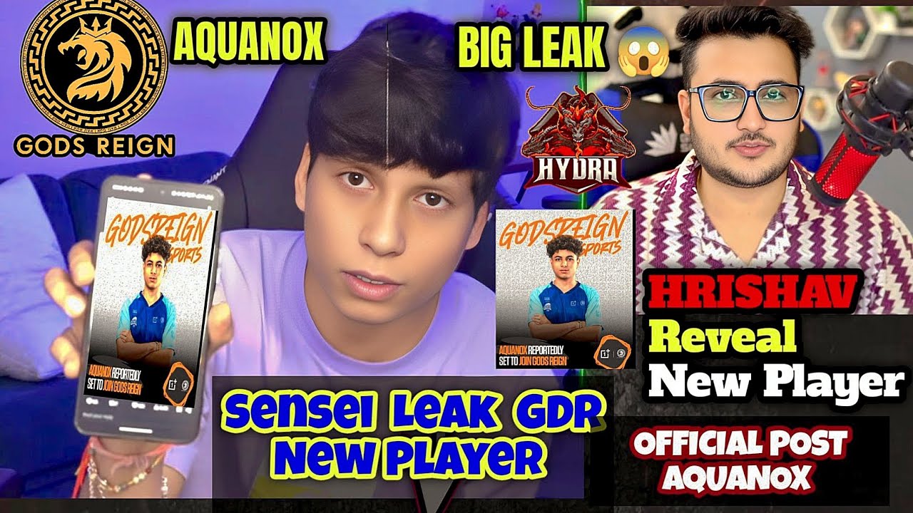 Sensei Leak GDR Player Official Post😱 Aquanox New Player 🚨 HRISHAV ...