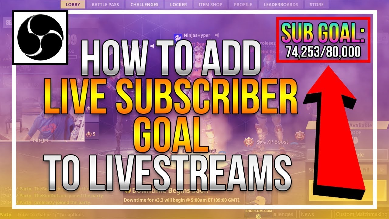 How To Add Live Subscriber Goal On Obs 2018 Youtube