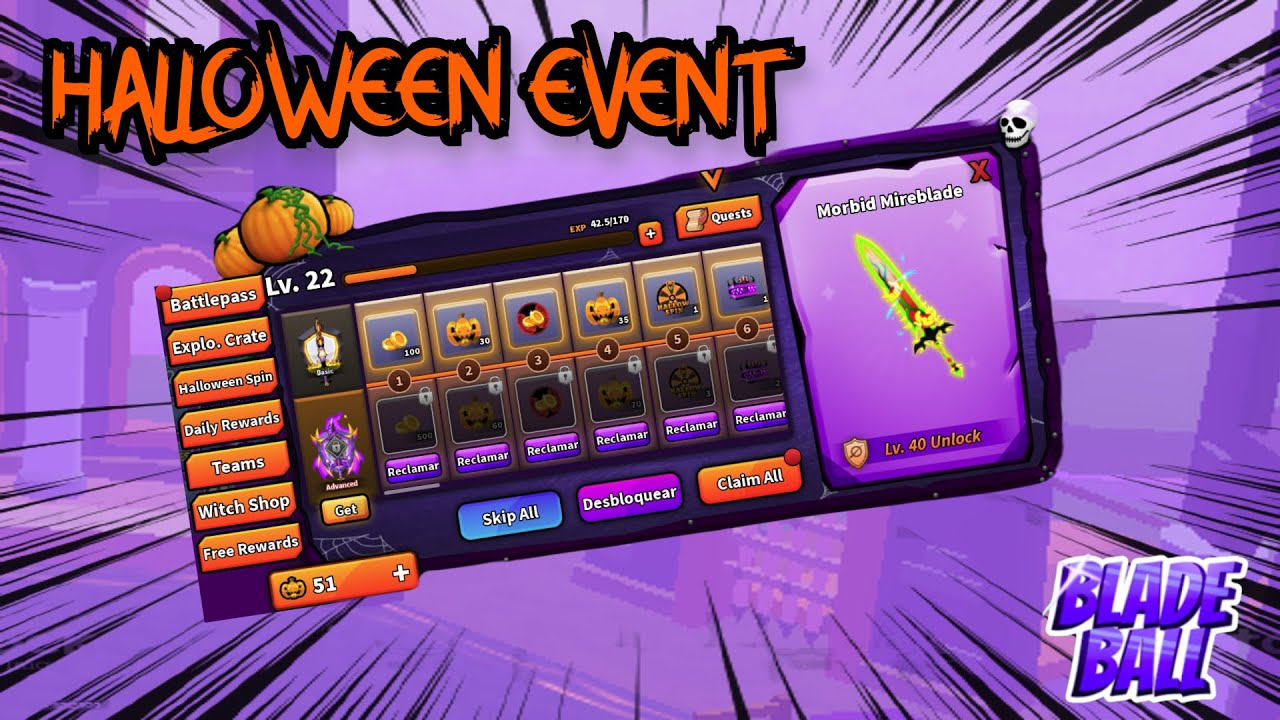 👻EVENTO de HALLOWEEN en ROBLOX BLADE BALL 2023🦇 - YouTube
