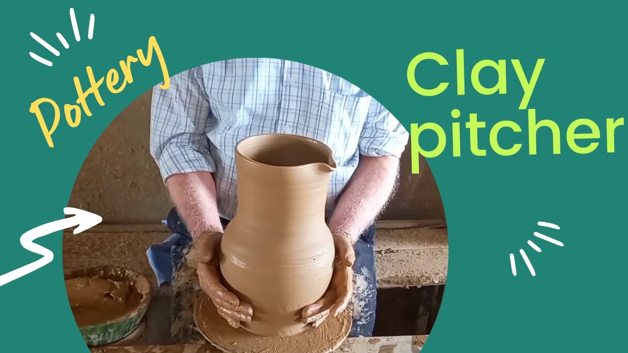 Making a clay pitcher _ pottery - YouTube