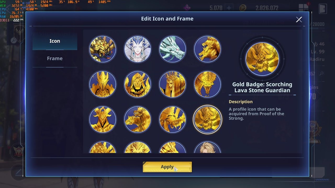 F2P 170Days Lvl 99! POS 20 "SCORCHING LAVA STONE GUARDIAN"! COMPLETE ...