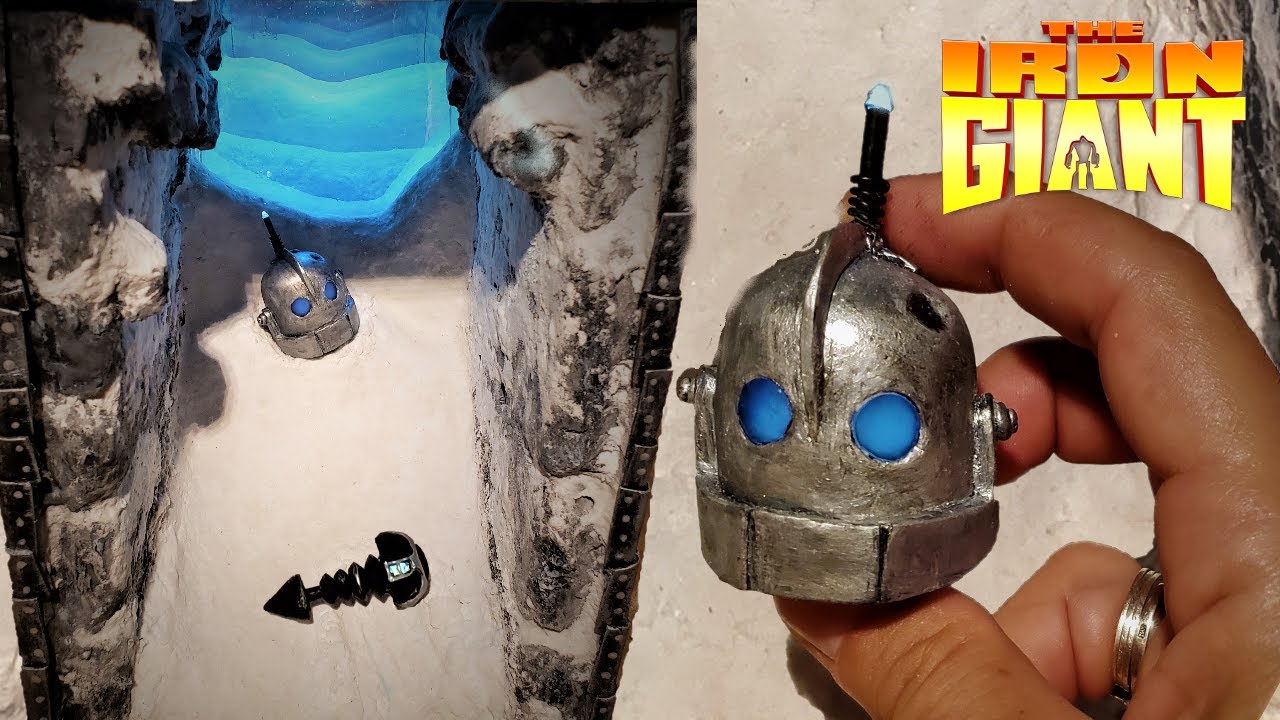 How I Made an INFINITY MIRROR Book Nook/ Diorama The Iron Giant /Snow ...