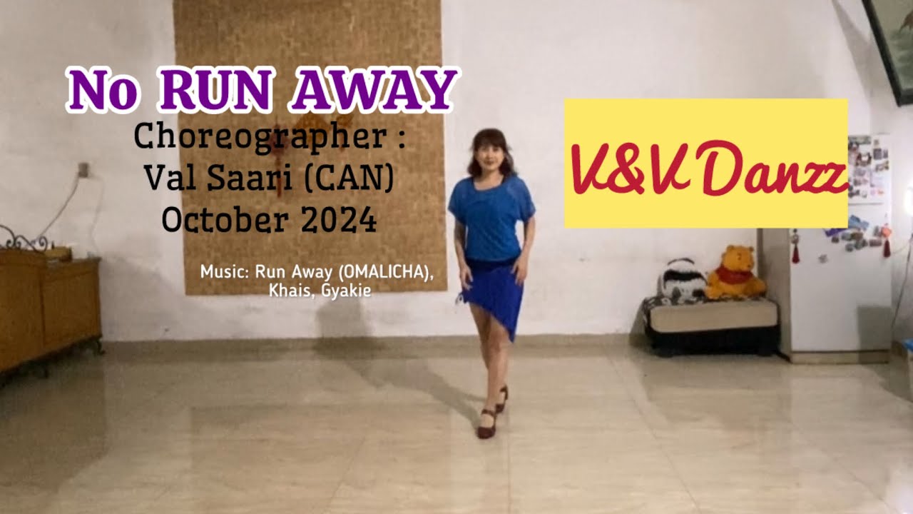 No RUN AWAY - Line Dance (Choreo : Val Saari) - YouTube