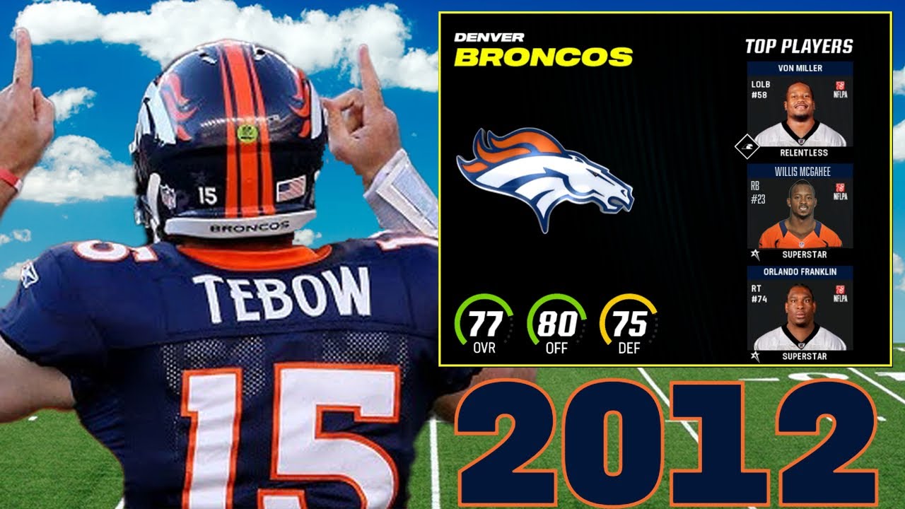 Rebuilding The 2012 Tim Tebow Denver Broncos in Madden 25 - YouTube