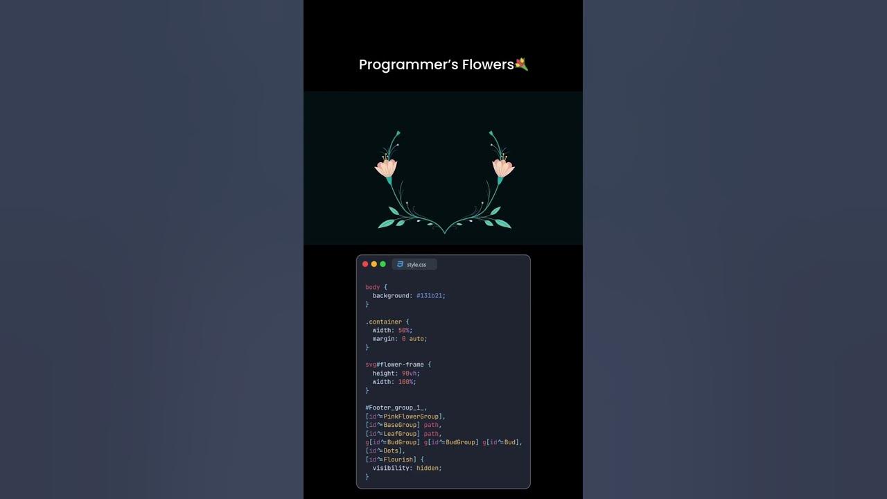 Programer Flowers Using Html Css Html Css Coding Programming 9772