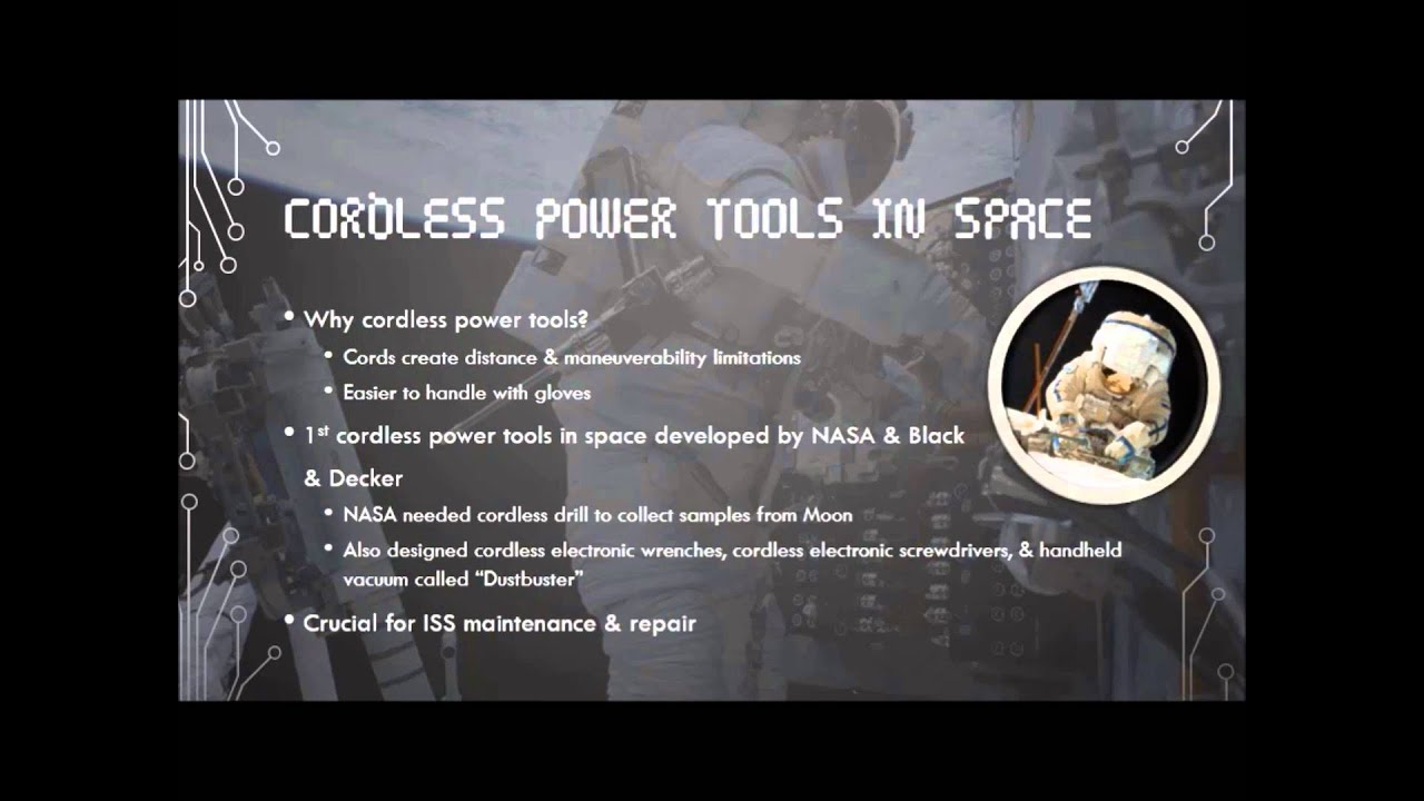 NASA Spinoff Technology - Cordless Power Tools - YouTube