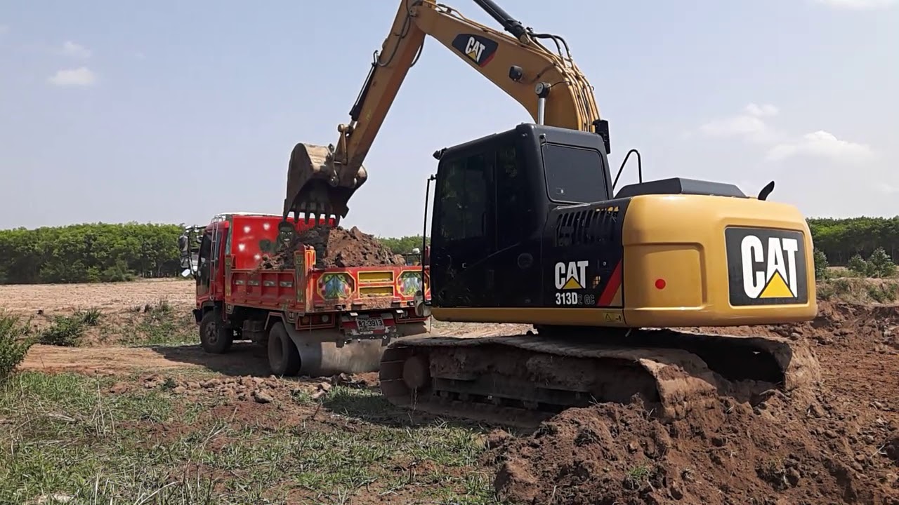 รีวิว แรงเร็วประหยัดจัด CAT 313D2 GC ลอกนา ดั้ม 9 คัน ตอนที่ 1 ...