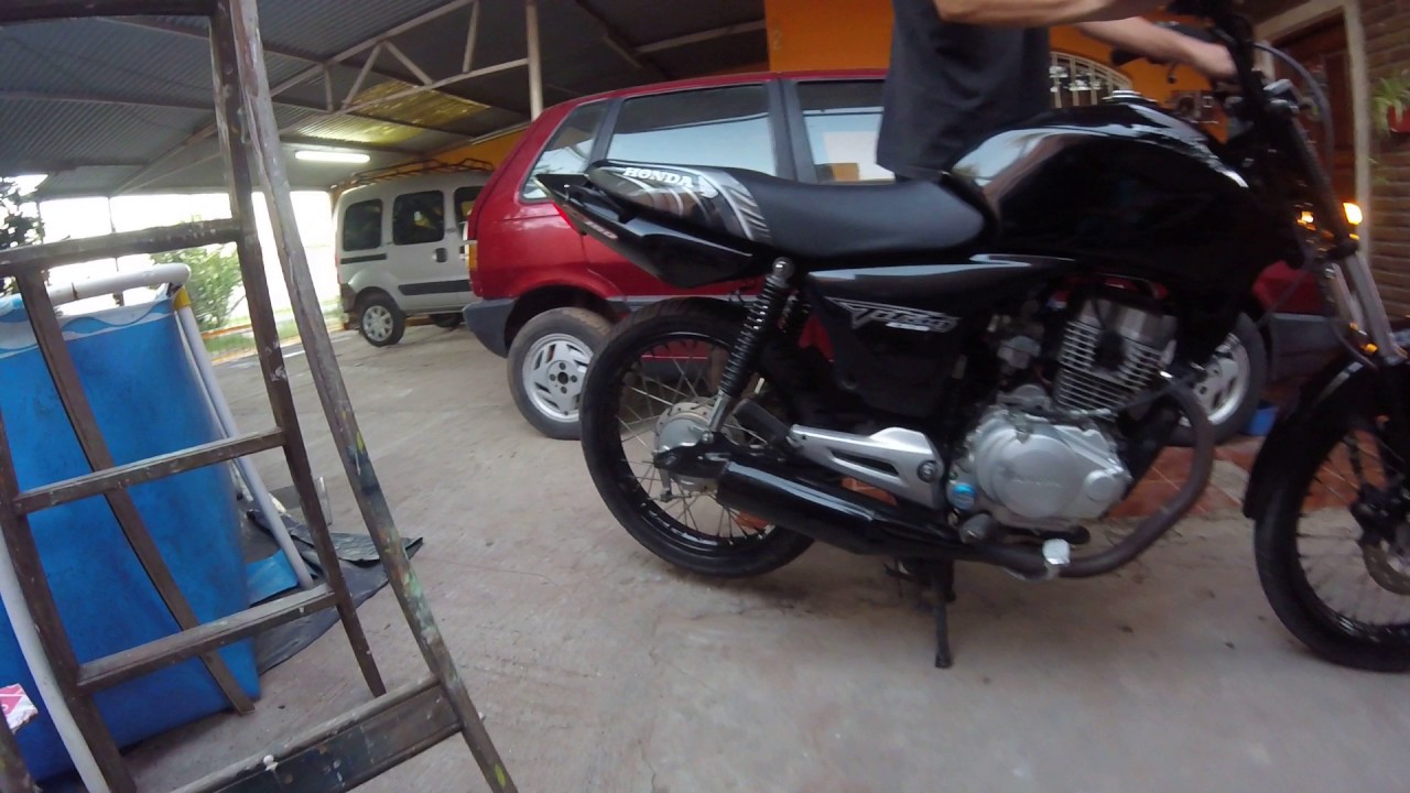 Honda cg titan Escape Dech al corte + Aumento de chispa - YouTube