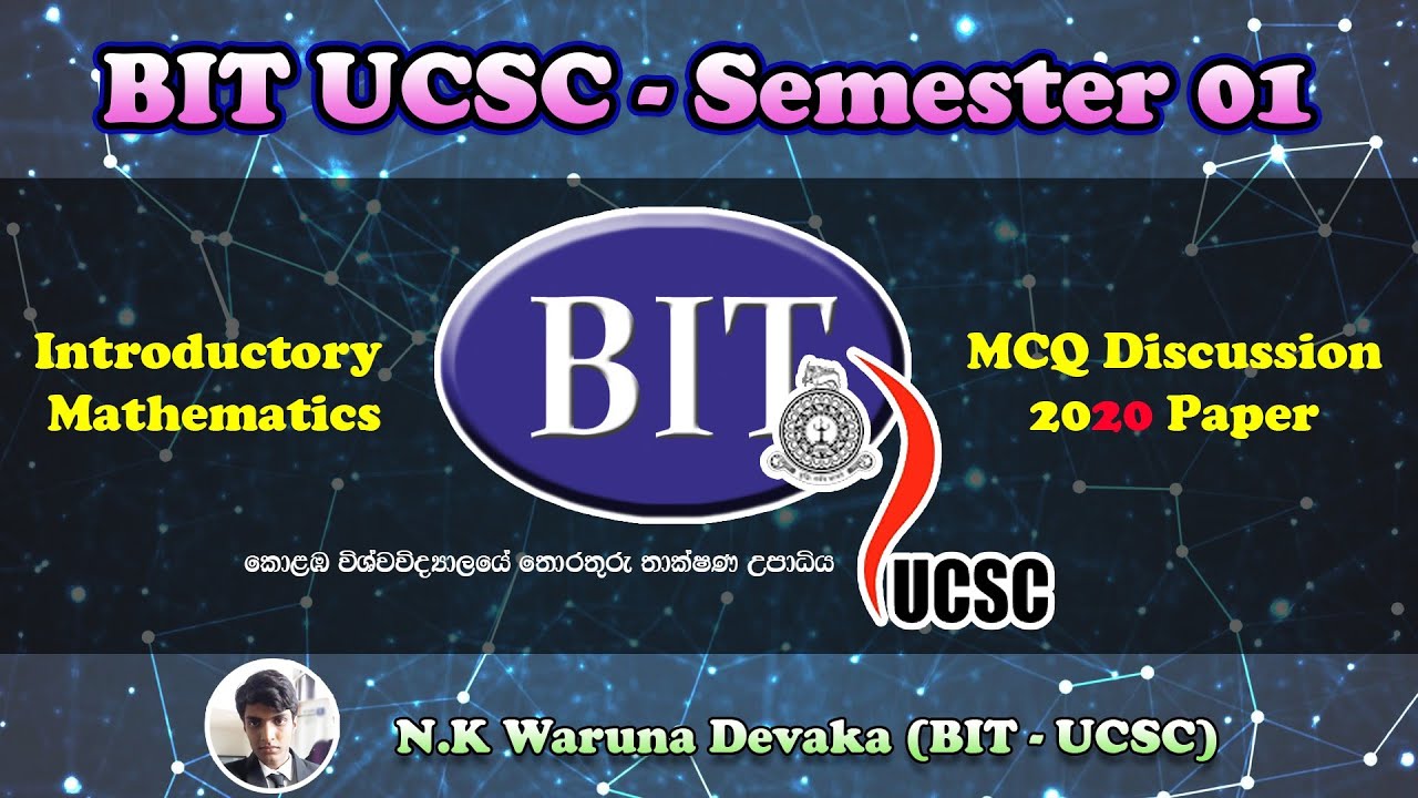 Bit Sem 1 Im 2020 Paper Question 4 Discussion සිංහල Youtube