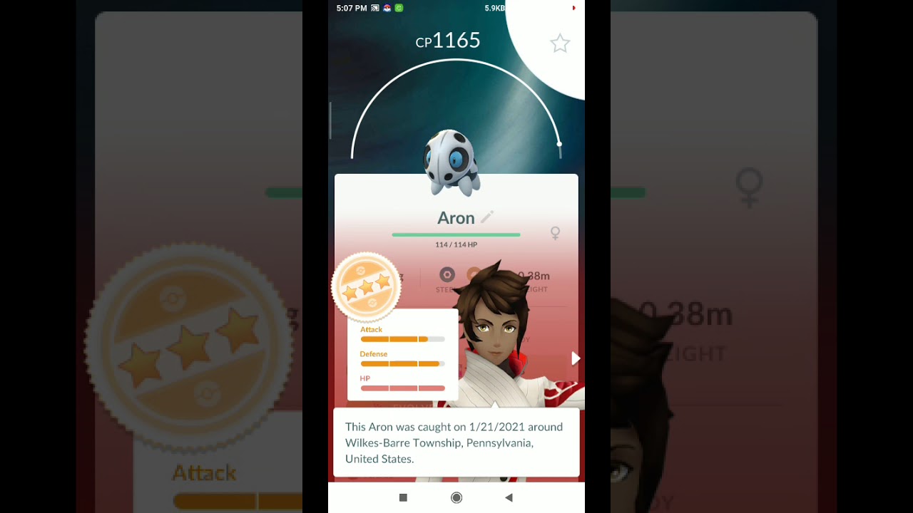 evolving a 34 level 100iv aron full evolution - YouTube