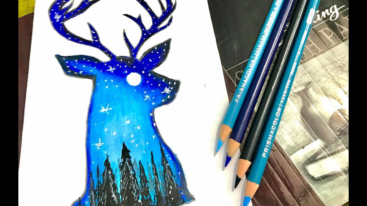 EASY Double Exposure Effect| Drawing for Beginners | Color Pencils ...