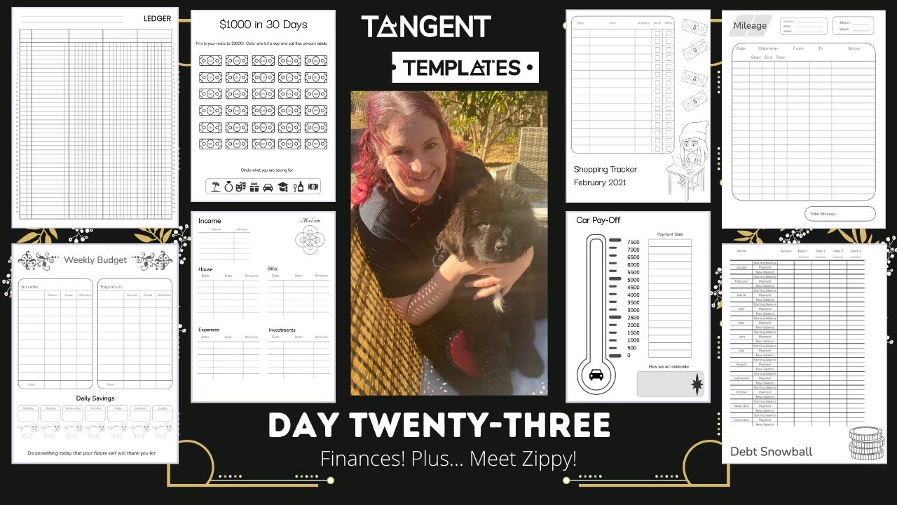 Designer December 23 - Finance! Budget, mileage, ledger paper, debt ...