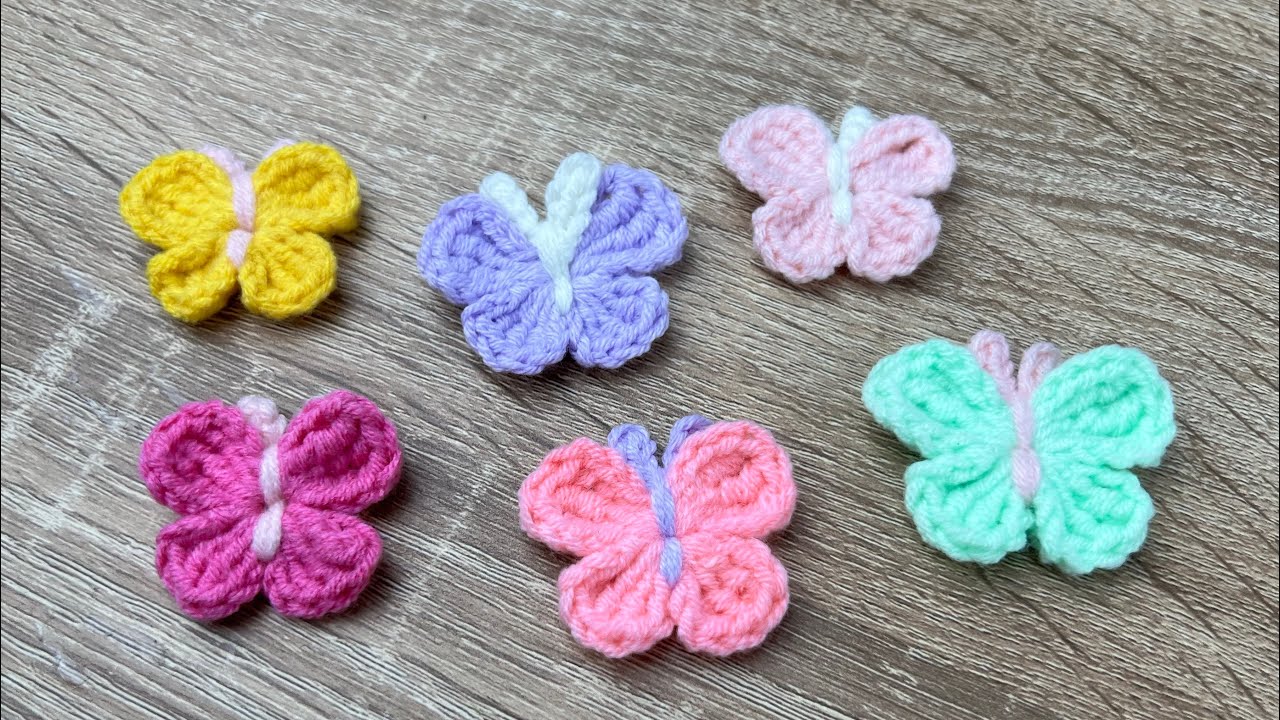 Very Easy Pattern. How to Crochet A Butterfly. - YouTube
