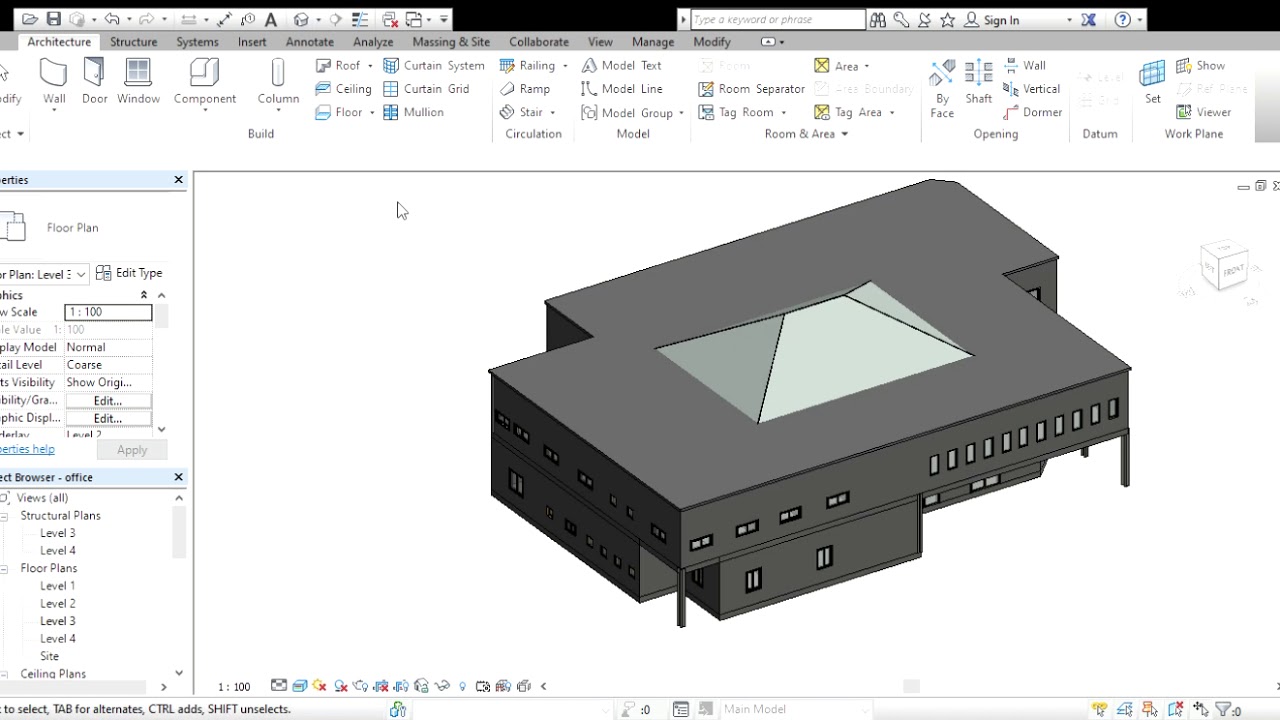 Autodesk Revit sample model - YouTube