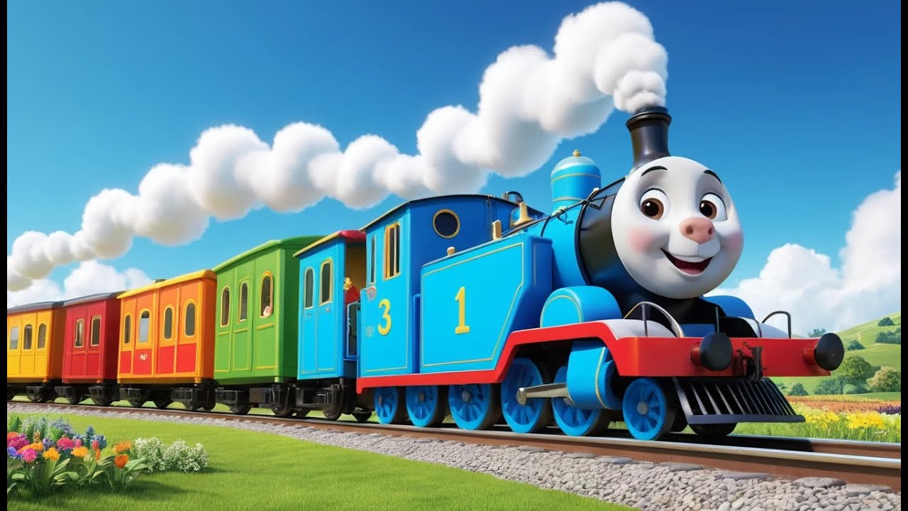 The Train on the Track Goes Choo, Choo | Fun Nursery Rhyme for Kids ...