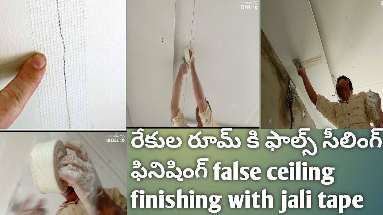 9553806238 Hyderabad balapur Fals ceiling finishing with jali tape ...