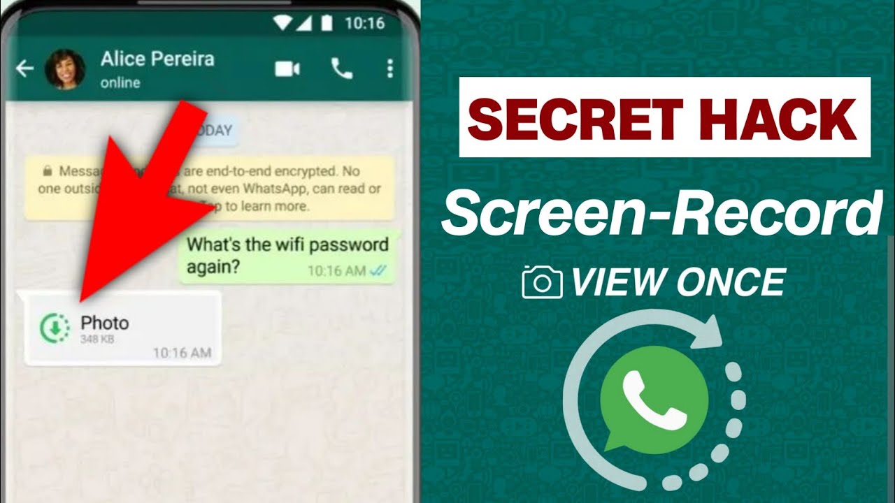 How to Screen-record ‘VIEW ONCE’ Messages On WhatsApp - YouTube