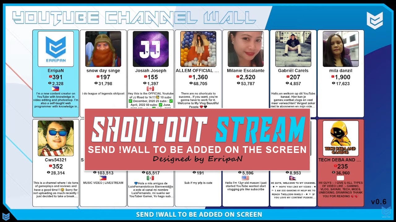 Shoutout Live Stream | Promote Your Channel - YouTube