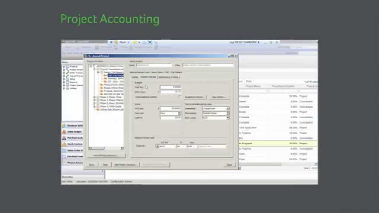 Sage 200 - Project Accounting - YouTube