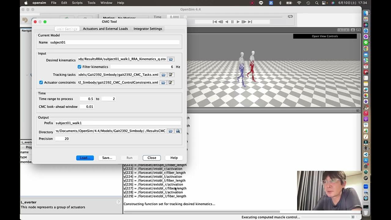 MacでのOpenSimの操作の解説（IK〜CMCまで） - YouTube