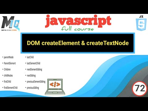 DOM CreateElement , CreateTextNodes & CreateComment Urdu Hindi - YouTube