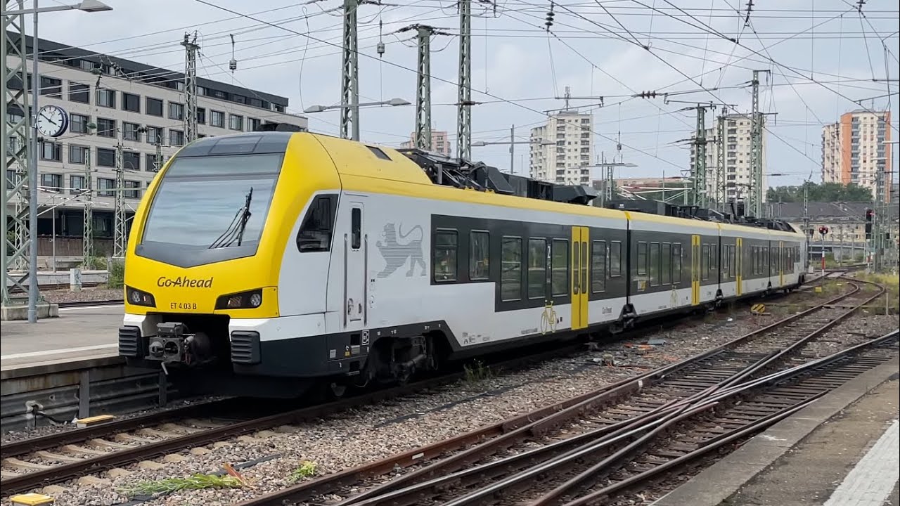 Einfahrt Br 429 (Stadler Flirt), GoAhead BW, Stuttgart Hbf - YouTube