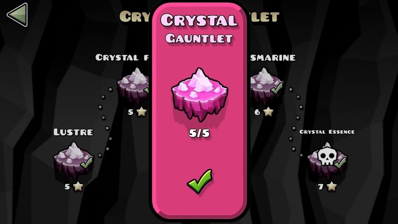 "Crystal Gauntlet" Complete [All Coins] | Geometry Dash 2.11 Gauntlets ...