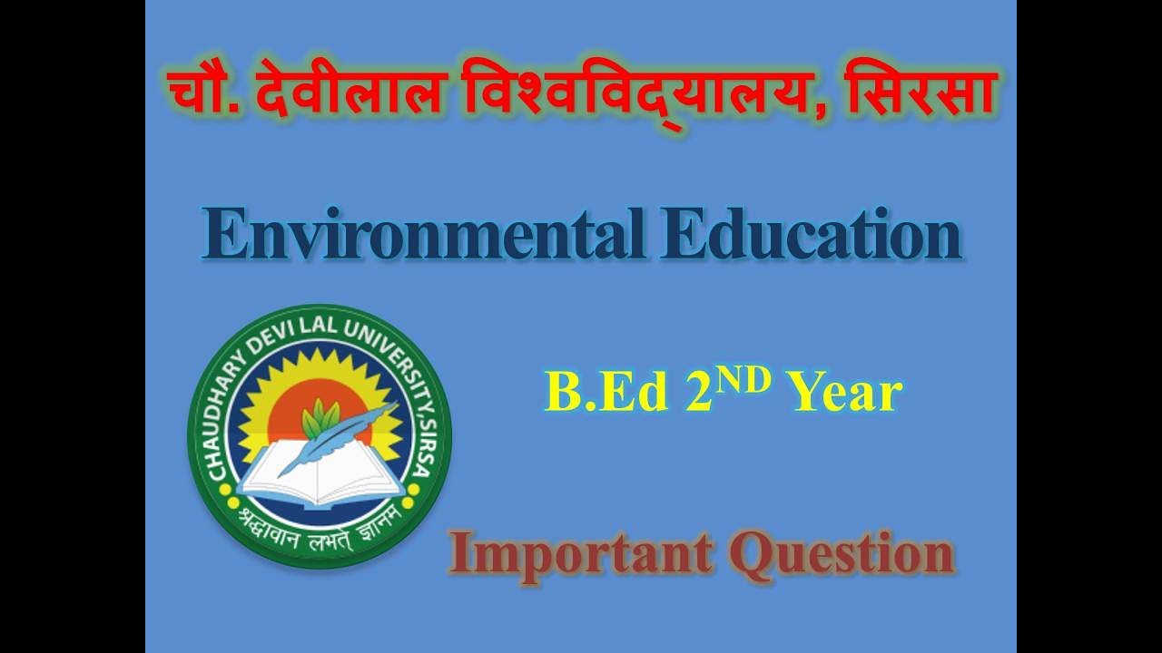Environmental Education I Important Questions - YouTube