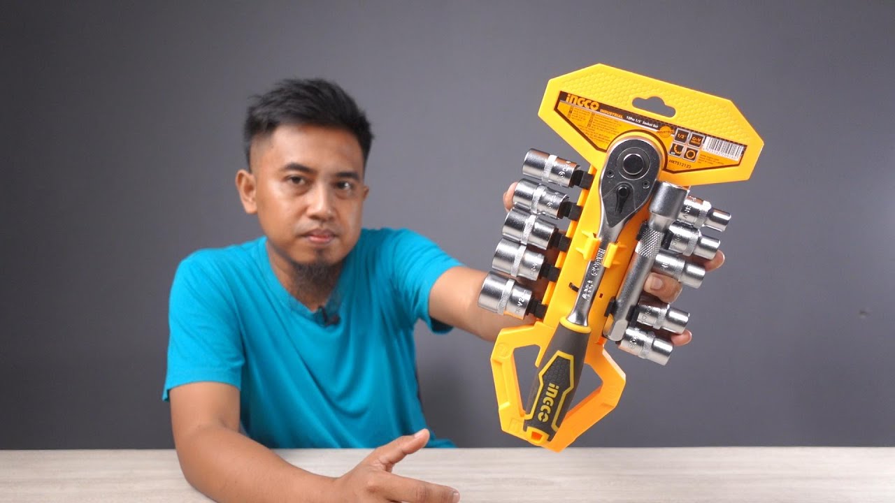 mewah sih ini.. rachet Ingco HKTS12122 12pcs 1/2 socket set - pas buat ...