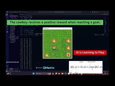 Maze Game Q-learning Algorithm Reinforcement Learning pygame - YouTube