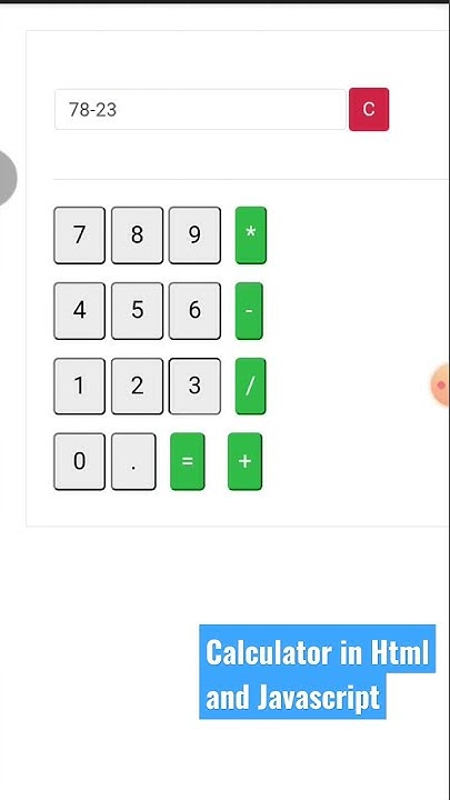 Calculator In Html And Javascript Javascript Html Css Bootstrap Short Shorts Viral
