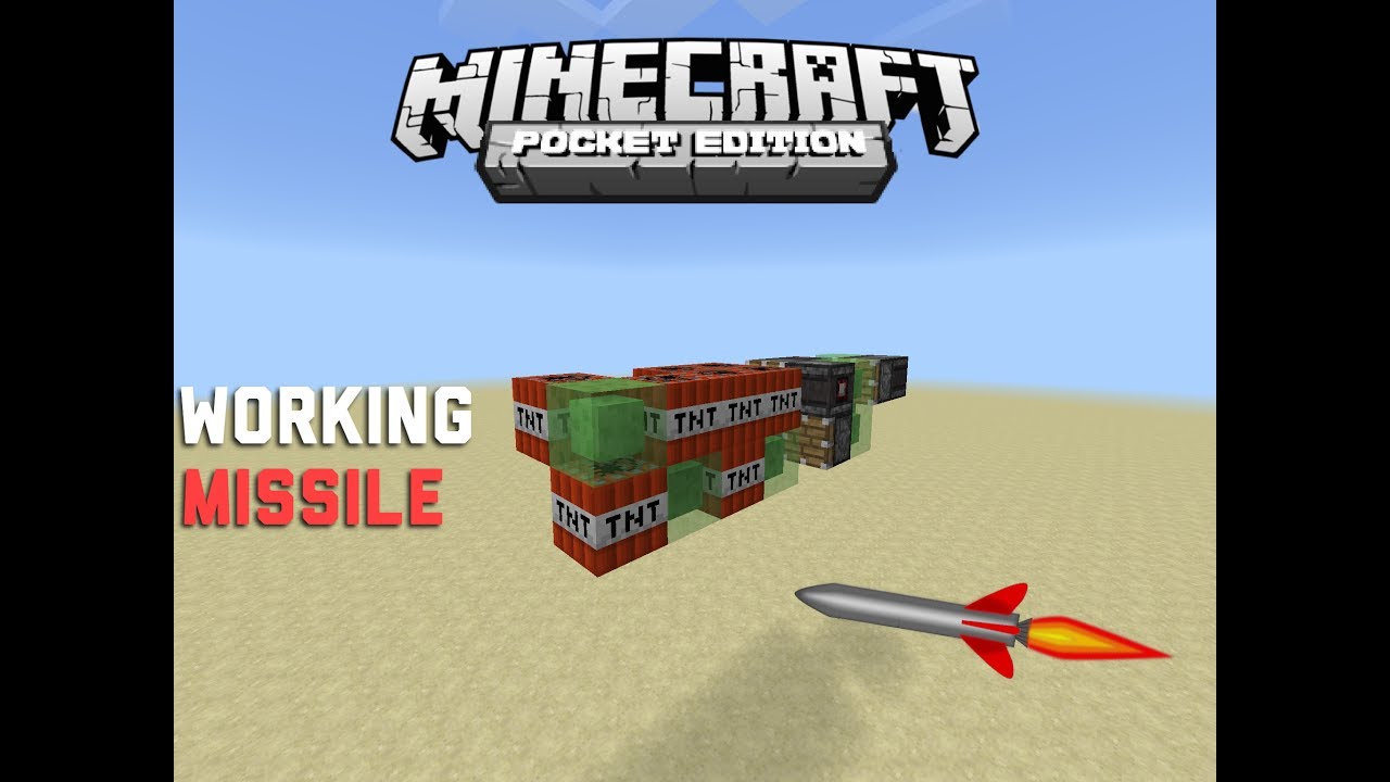 How to Make Tiny Missile - MCPE - YouTube