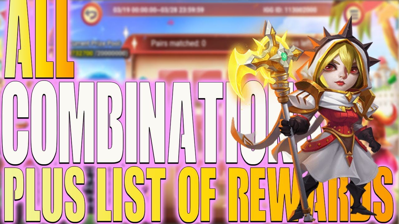 New Flip Match and Win In Castle Clash All combinations plus list of ...