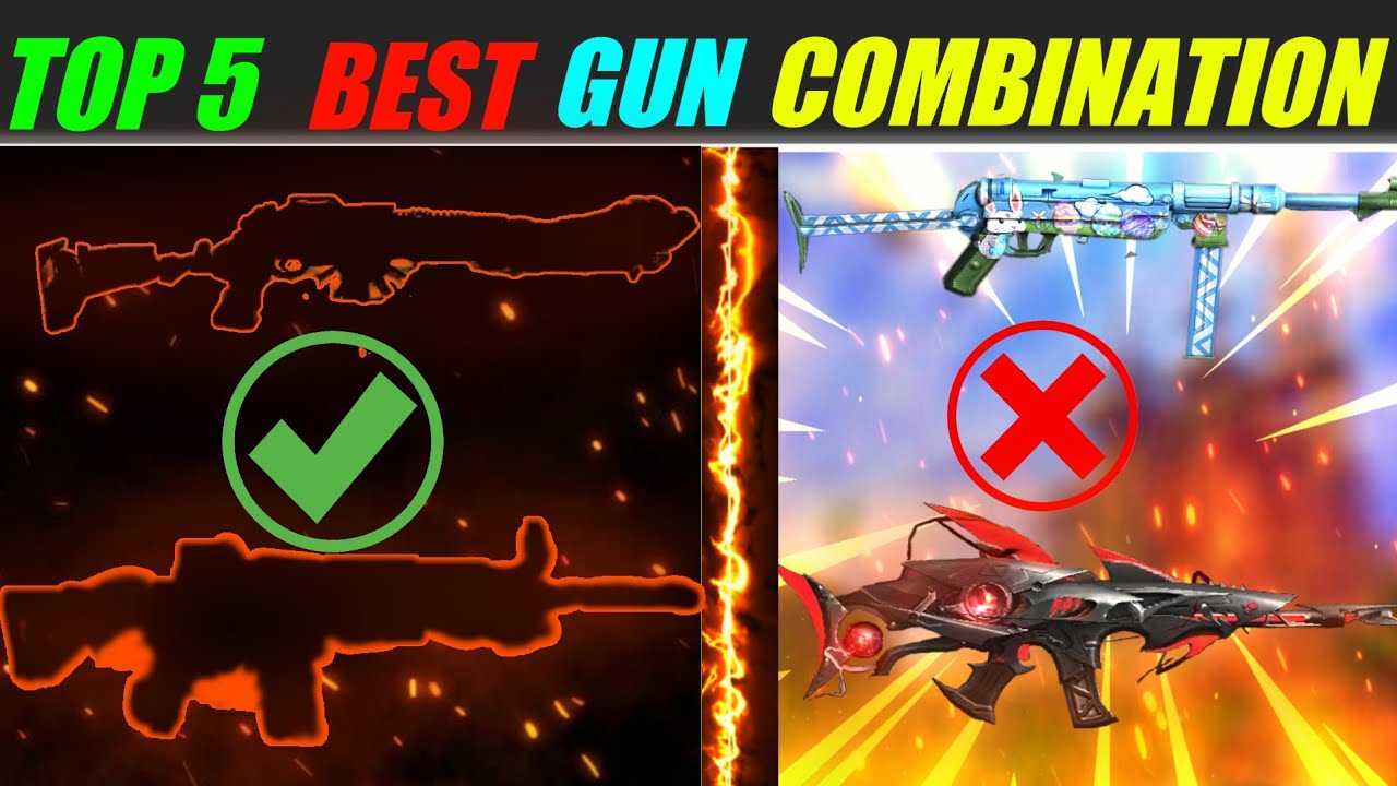 Free Fire Best Gun Combinations | Rank Or CS Gun Combinations In Free ...