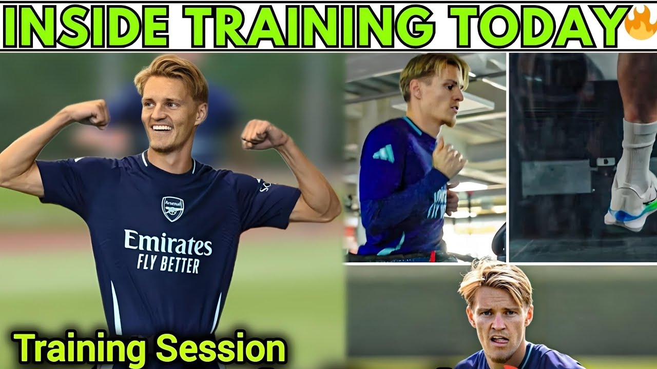 INSIDE TRAINING | Odegaard & Merino Return to Training while others are on Int'l Duty - YouTube