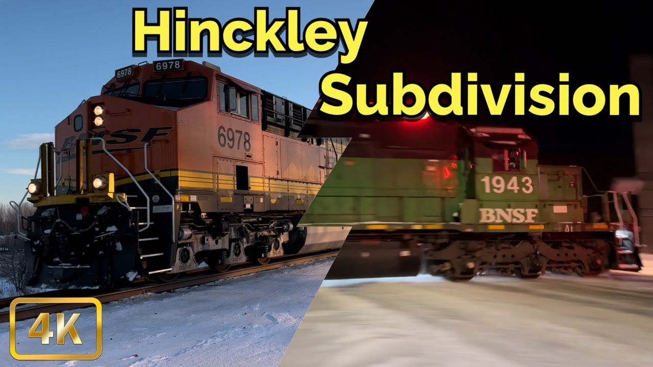 BNSF 6978, UP 7313, BNSF 261, BNSF 1448, BNSF 1948 and Much More | Hinckley Subdivision - YouTube