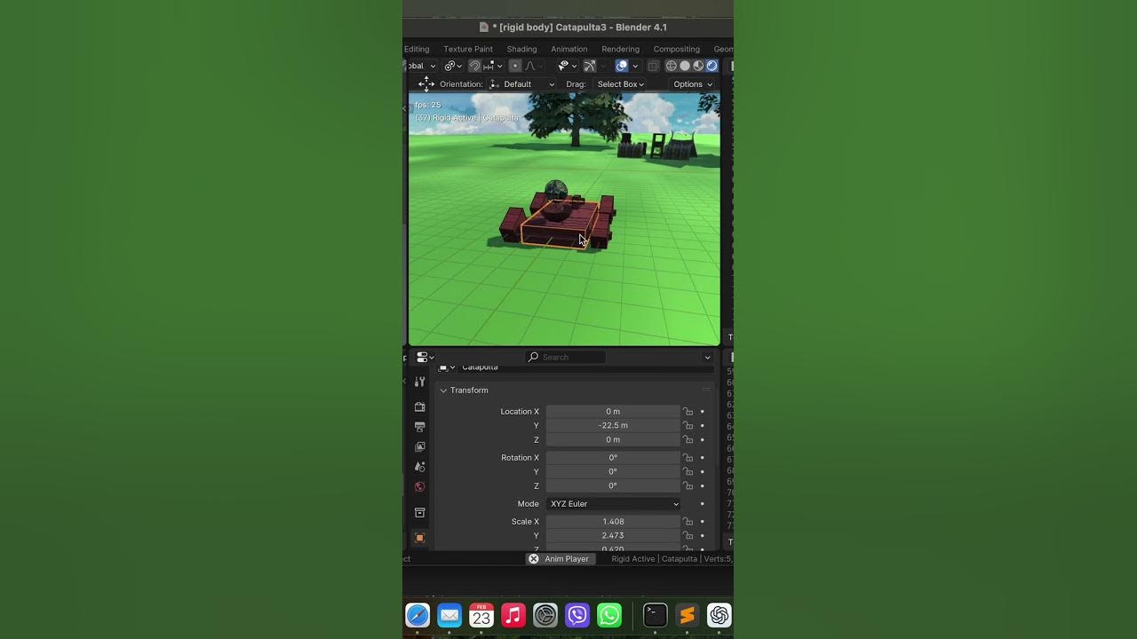 [Blender 4.1] Rigid Body - Catapult - YouTube