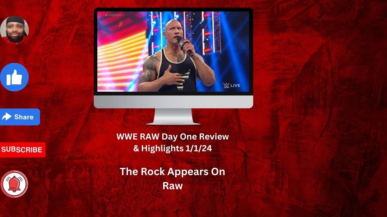 WWE RAW Day One Review & Highlights 1/1/24 The Rock Appears On RAW # ...
