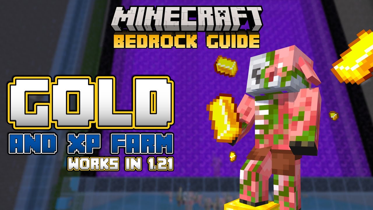 NEW GOLD and XP FARM Tutorial! | Minecraft Bedrock Guide 1.20! - YouTube