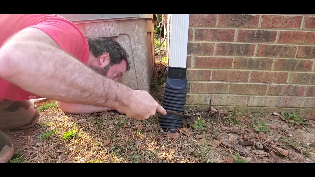 Gutter Downspout Adapter with Debris Catch Install - YouTube
