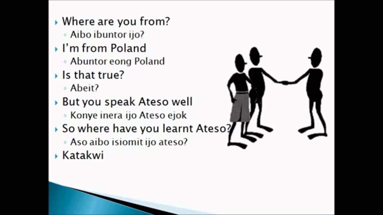 Ateso - Basic greetings - YouTube