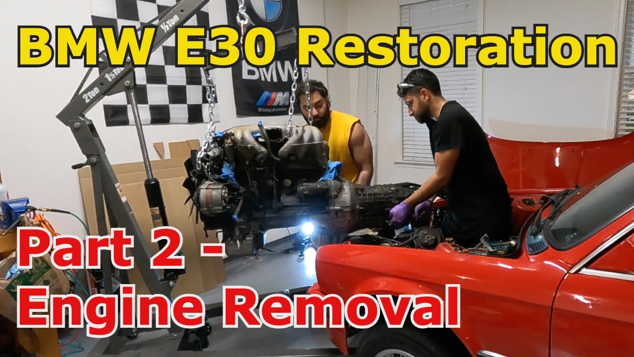 How To Remove An M20 Engine - BMW E30 325i Convertible - Restoration ...