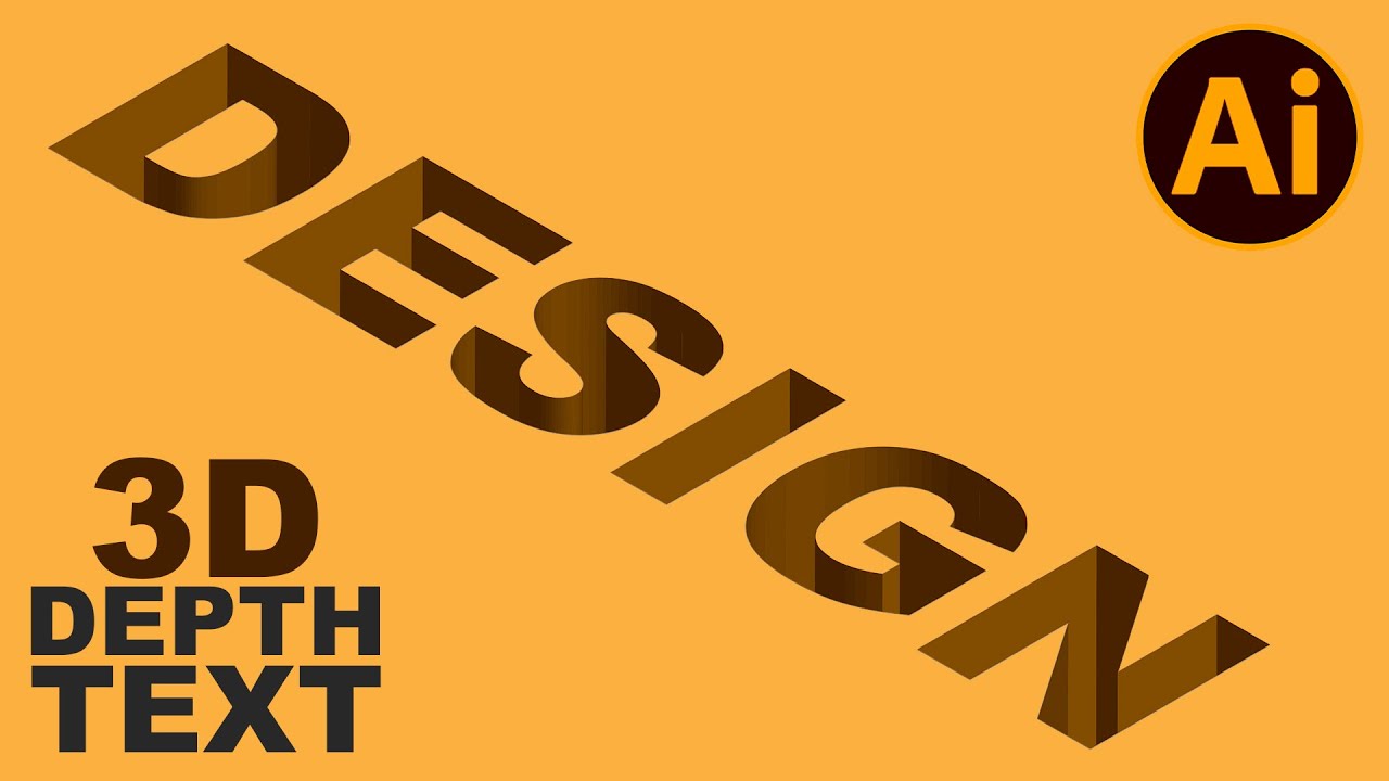 How To Create 3D Depth Text In Illustrator YouTube How To Create 3D Depth Text In Illustrator YouTube