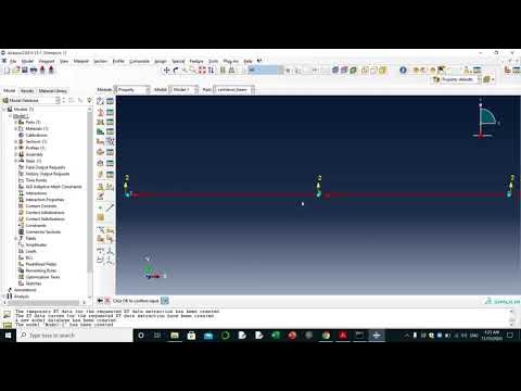 Abaqus Analysis Cantilever Beam 1D PART1 - YouTube