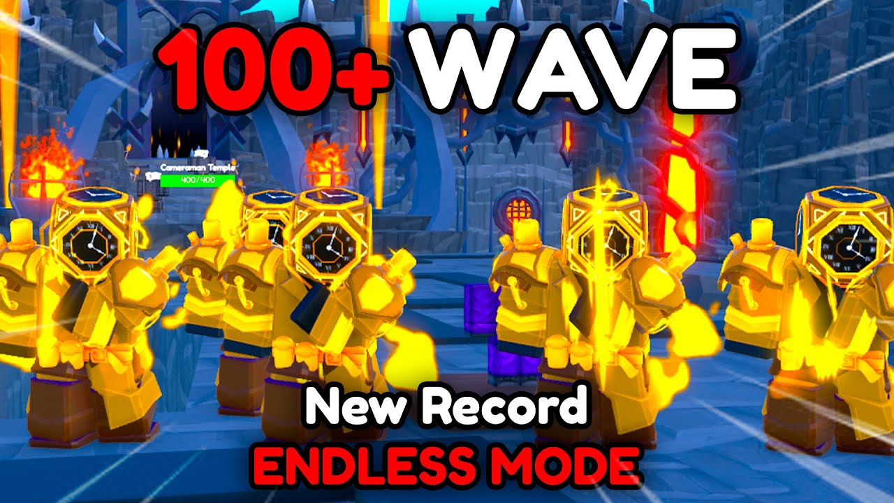 *INSANE RECORD* 🔥 Golden Future Large Clockman VS ENDLESS MODE! 🤯 ...